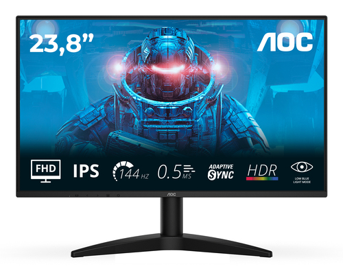 Monitor AOC 24B36X 23.8"/IPS/1920X1080/144Hz/0.5ms MPRT/HDMI,DP/Adaptive sync/VESA/crna