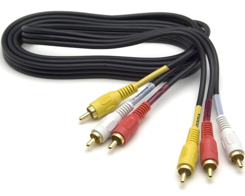 Činč-činč kabl 3xRCA - 3xRCA 1.5m crni