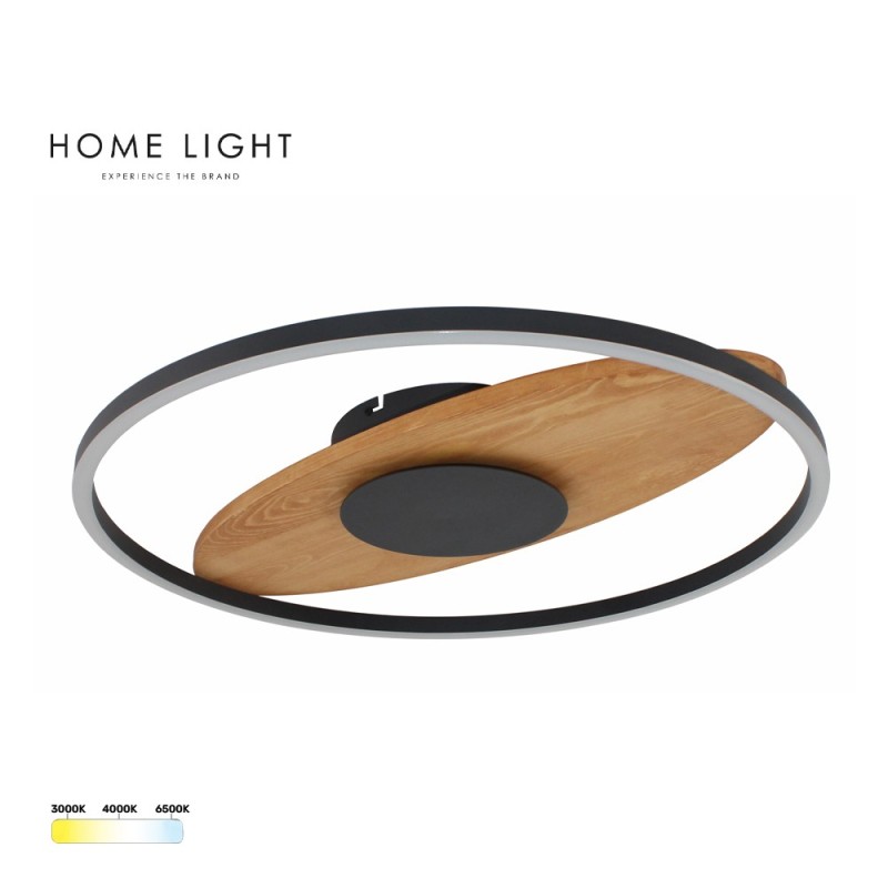 1 SOLEA 80 LED PLAFONJERA 30W CCT CRNA/DRVO 202634