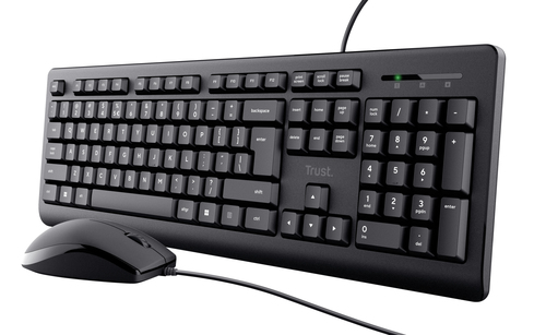 Tastatura+miš TRUST Primo žični set/crna