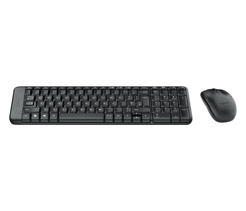 Tastatura+miš LOGITECH MK220 bežični set/US/crna
