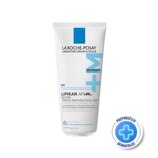 La Roche-Posay Lipikar Baume AP+Max Balzam za kožu sklonu atopijskom ekcemu, 200 ml