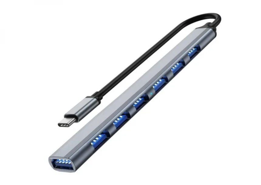 USB HUB tip1 na 5xHUB 3.0+3xTip C+sd/mictro sd+audio metal