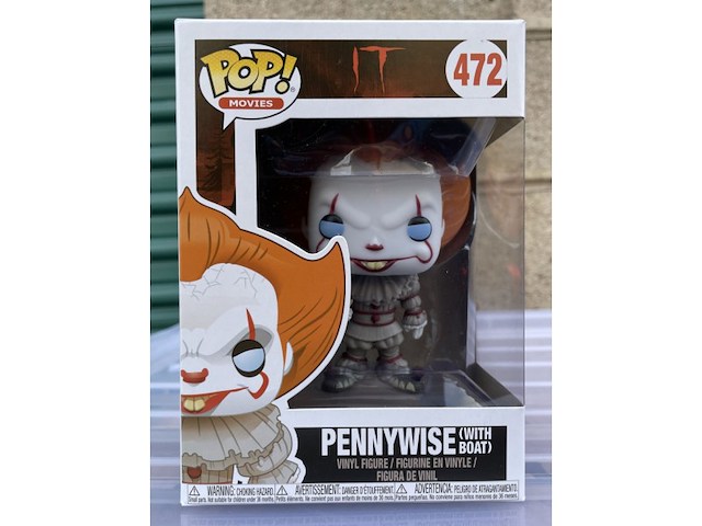 IT Pennywise with (with Boat) 9 cm POP! Movies