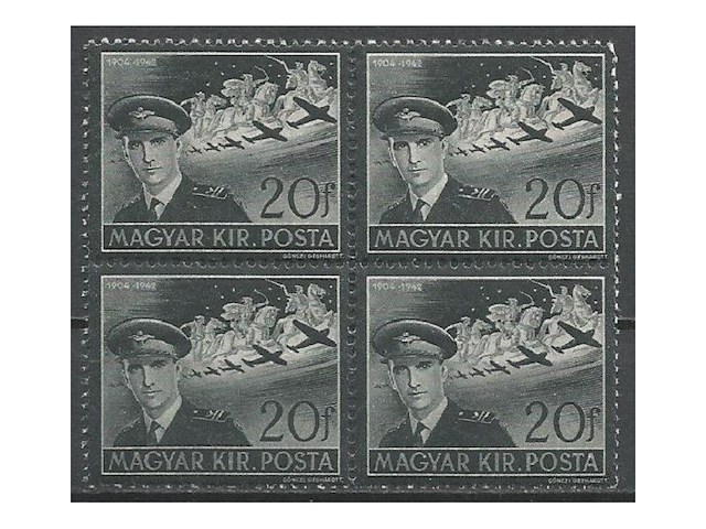 Mađarska,Ištvan Horti 1942.,četverac,čisto
