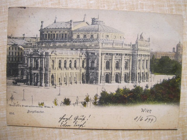 Beč-Wien, Burgtheater, 1899.