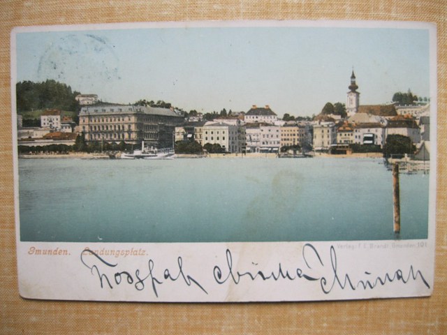 Dopisna karta, Austrija-Gmunden , putovala Pančevo