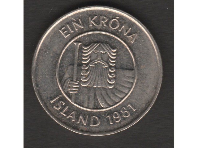 1 Króna, Kruna - 1981 - Iceland, Island