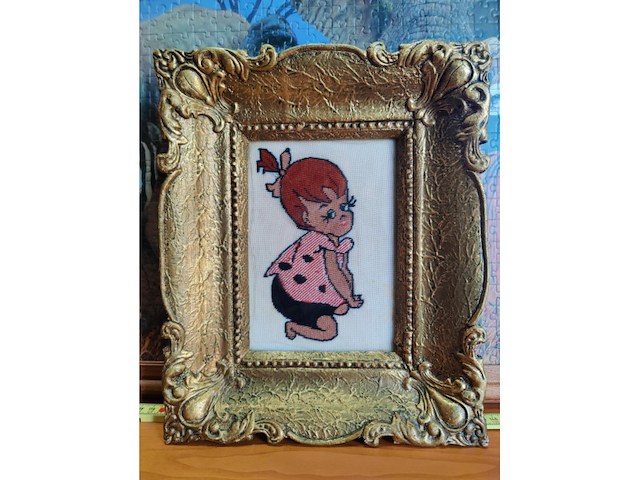 Goblen Pebbles The Flintstones uramljena Fintstonovi