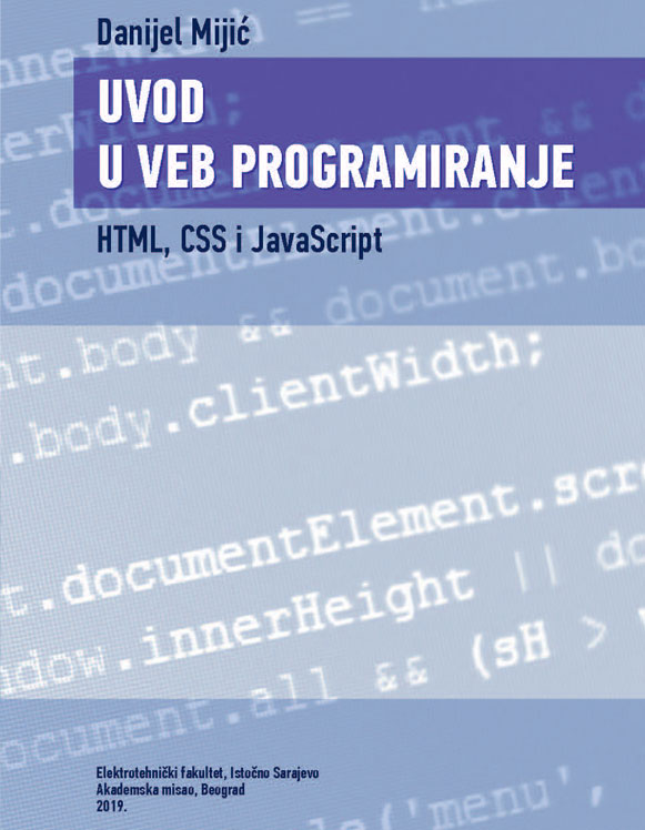 UVOD U VEB PROGRAMIRANJE – HTML, CSS i JavaScript