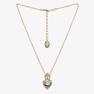 JUICY COUTURE OGRLICA JUICY CROWN HEART SHORT NECKLACE IN GOLD