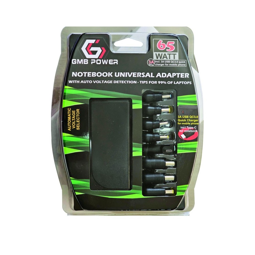 Univerzalni laptop punjač AC65W Tip-C+QC3.0 mob.brzi punjač 3A , auto