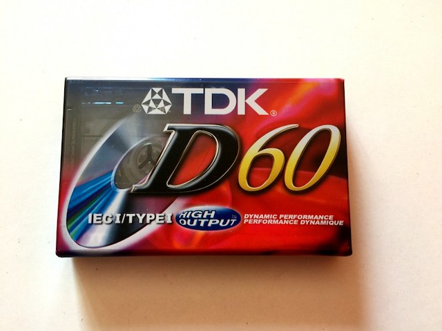 TDK D60 – IEC I / TYPE I - AUDIO KASETA - NOVA!