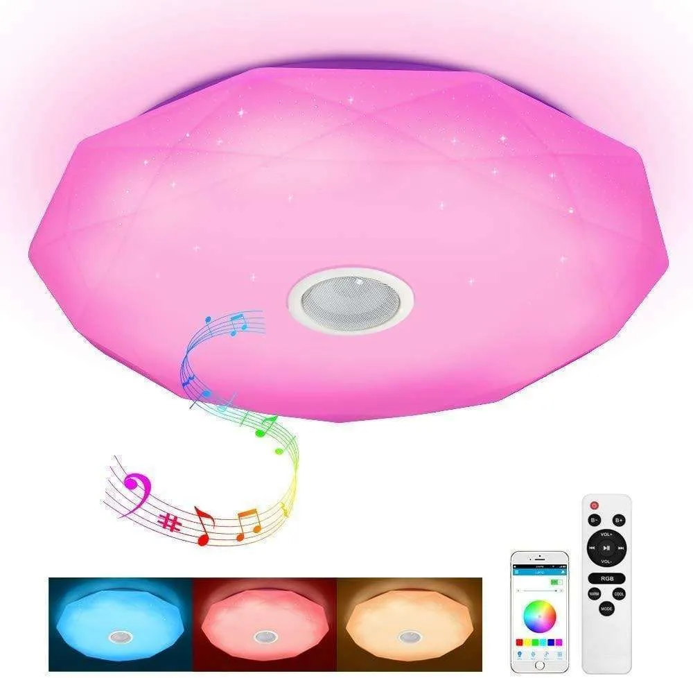 Muzička lampa sa zvučnikom -LED RGB 2x24W
