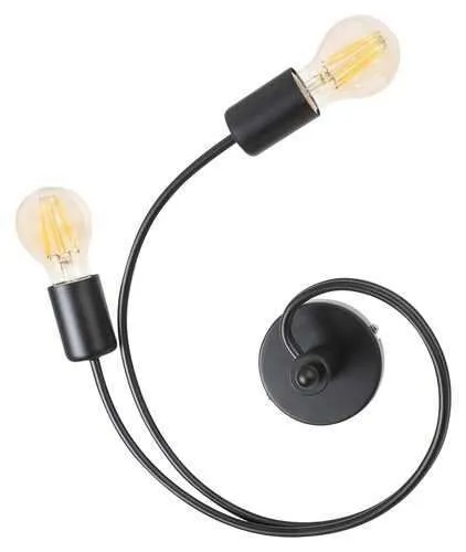 Zidna lampa Carly E27 2x MAX 15 mat crno