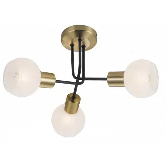 M131133 40W crno-zlatna 3xE14 Luster Mitea Lighting