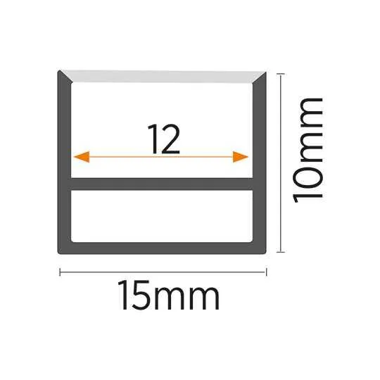 MN15x10 silikonski NEON profil za LED trake IP65 15x10mm sa difuzorom 10m Mitea Lighting