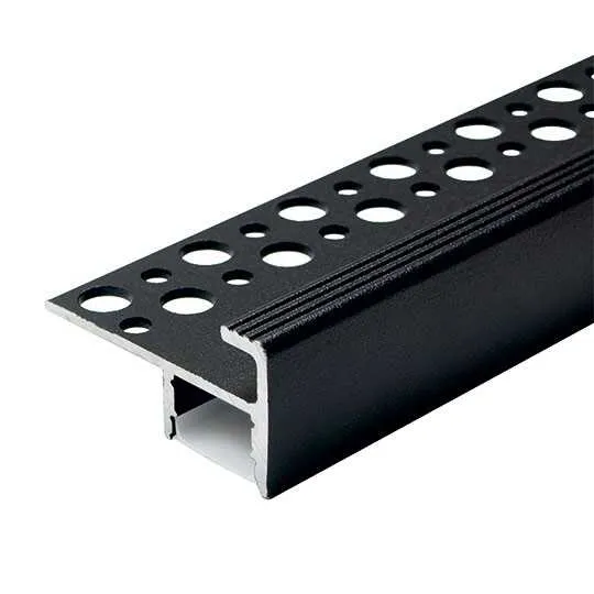 MA1914-C CRNI ugradni Aluminijumski profil za LED trake 40x22x2000mm sa difuzorom 2m Mitea Lighting