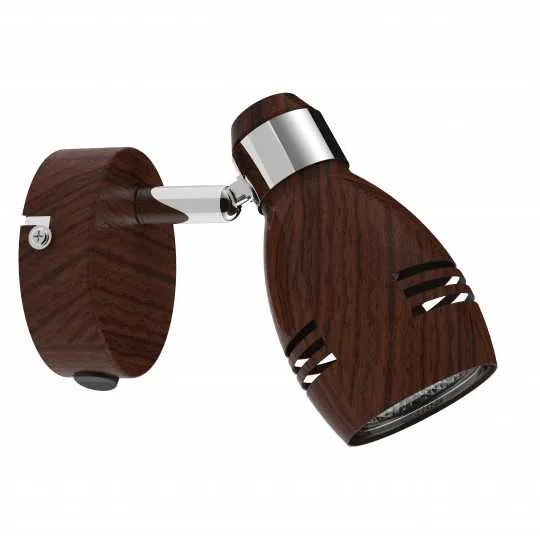 M160110-P 1x4W 3000K boja drveta GU10 LED spot lampa sa prekidačem 350lm Mitea Lighting