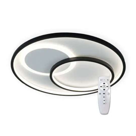 M205469 2x20W 180~260V 3CCT 3000/4000/6500K crna SMD LED plafonjera sa daljinskim 2 4G Mitea Lighting