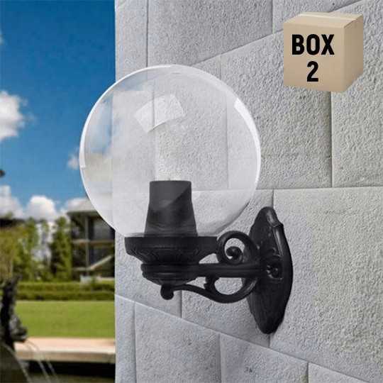 BISSO/G250 CLEAR crna zidna lampa na gore/dole IP55 1xE27 G25 131 000 AXE27 Fumagalli