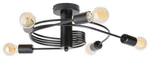 Plafonjera Carly E27 5x MAX 15 mat crno