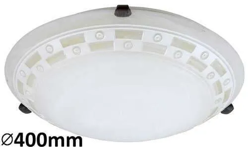 Plafonjera Tom E27 2x MAX 60 alabaster sa teksturom