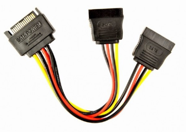 CC-SATAM2F-01 Gembird SATA power splitter cable, 0.15 m