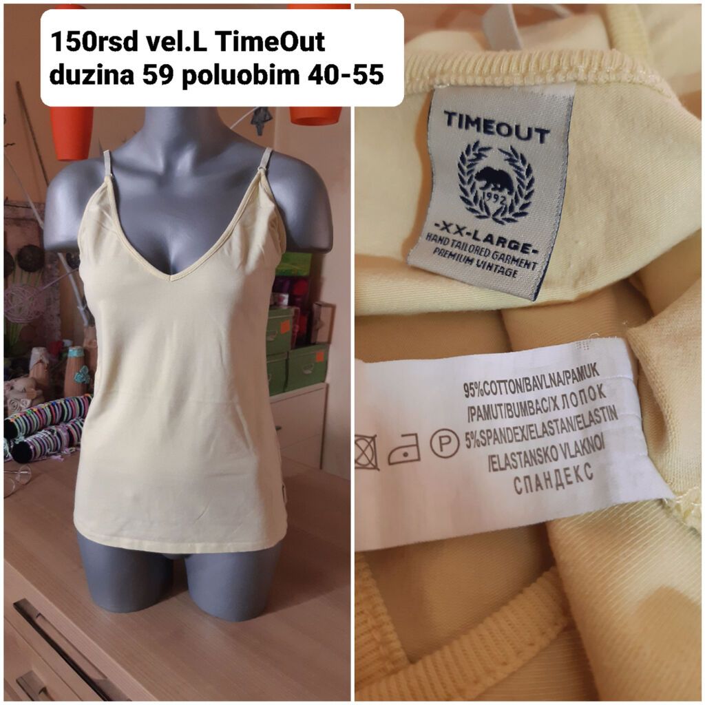 TimeOut ženska potkošulja/majica na bretele - Veličina: L (etiketa