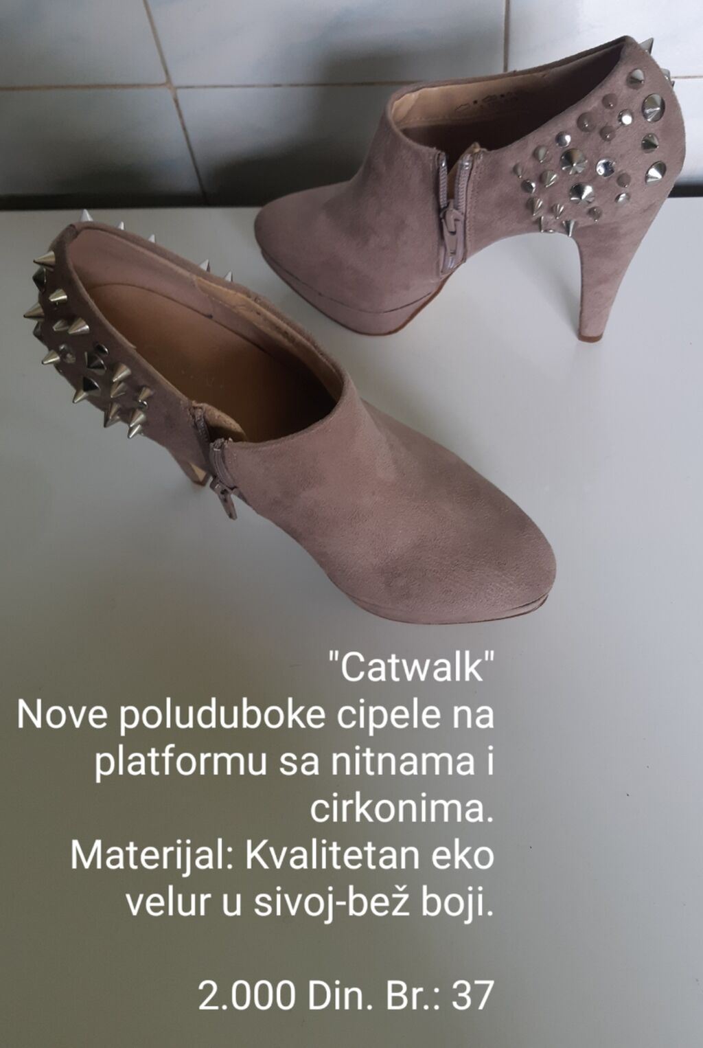 Catwalk poluduboke štikle na platformu - Model: poluduboke