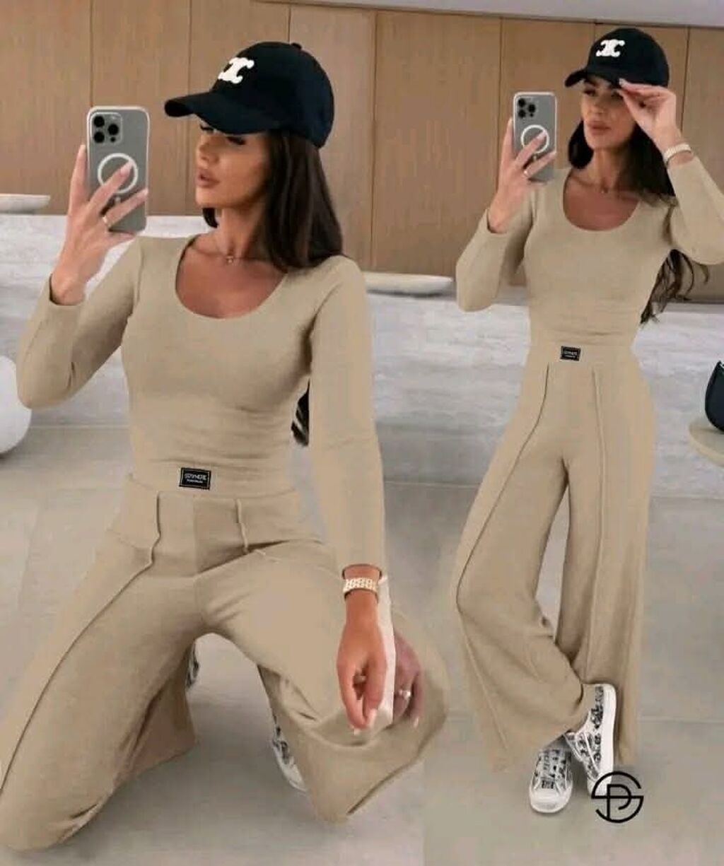 Komplet bluza dug rukav i donji deo trenerke. - Model uska bluza dugih