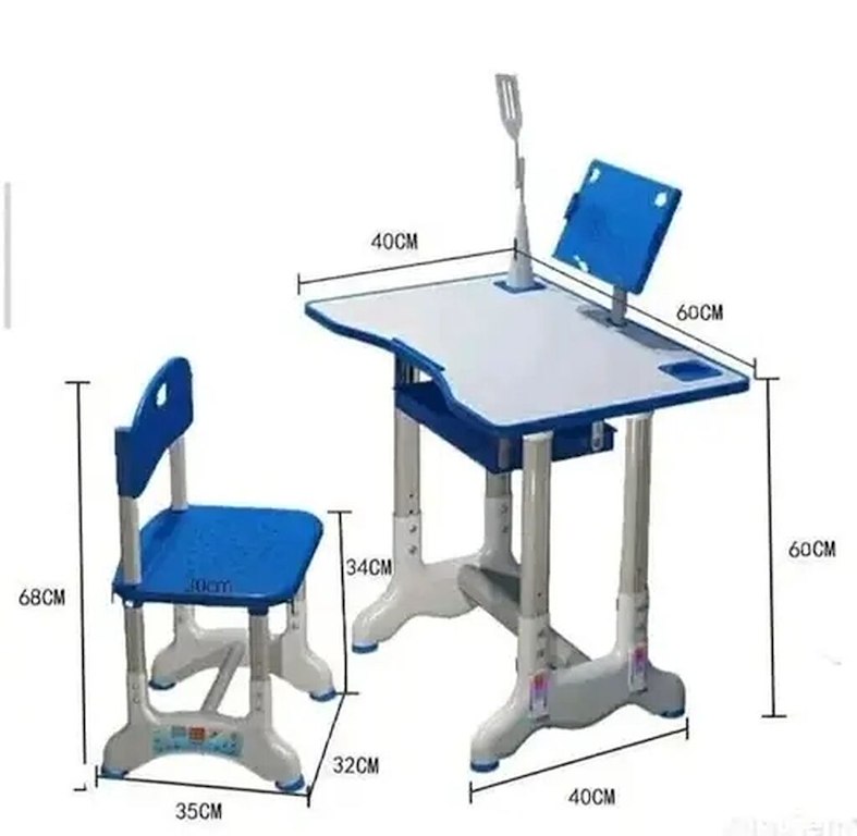 Dečiji set – podesivi sto i stolica za učenje i kreativne aktivnosti