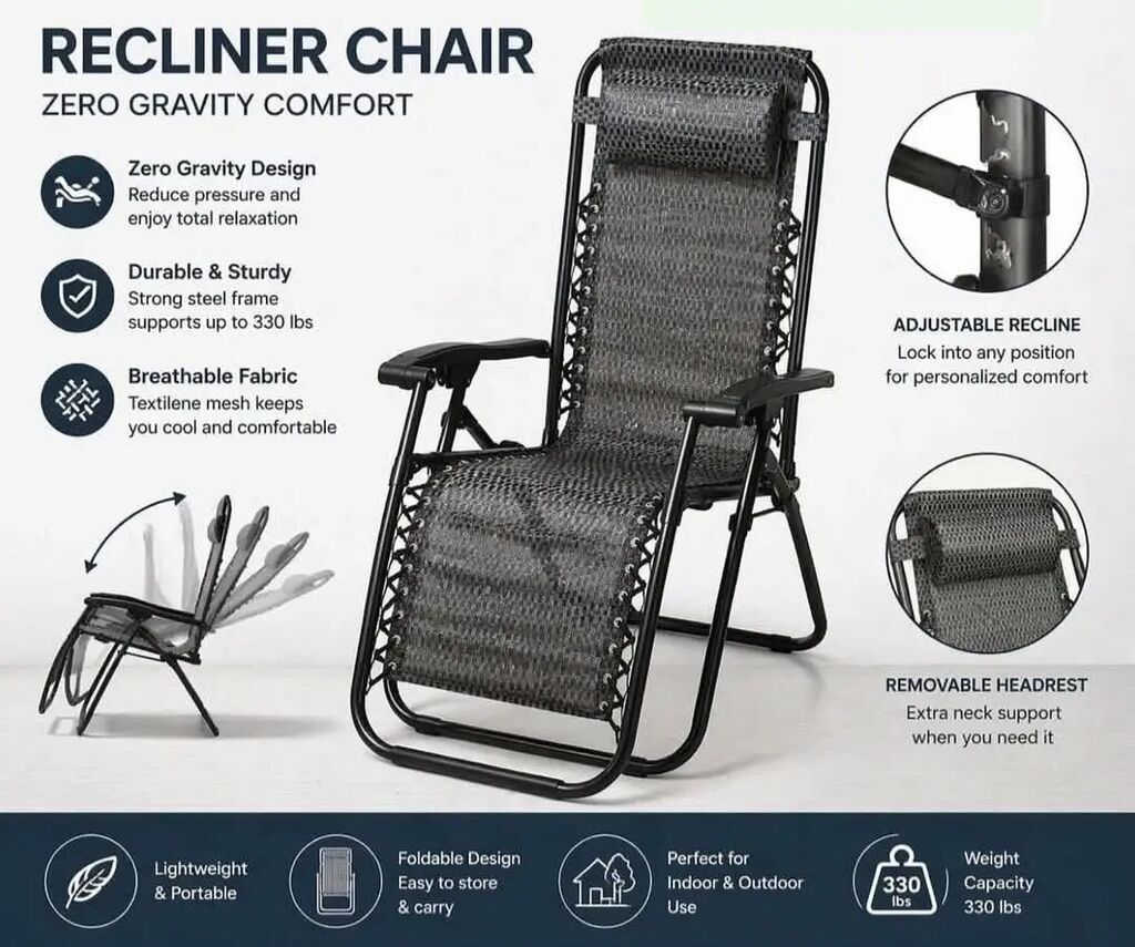Ležaljka/rekliner Zero Gravity Comfort - Zero Gravity dizajn
