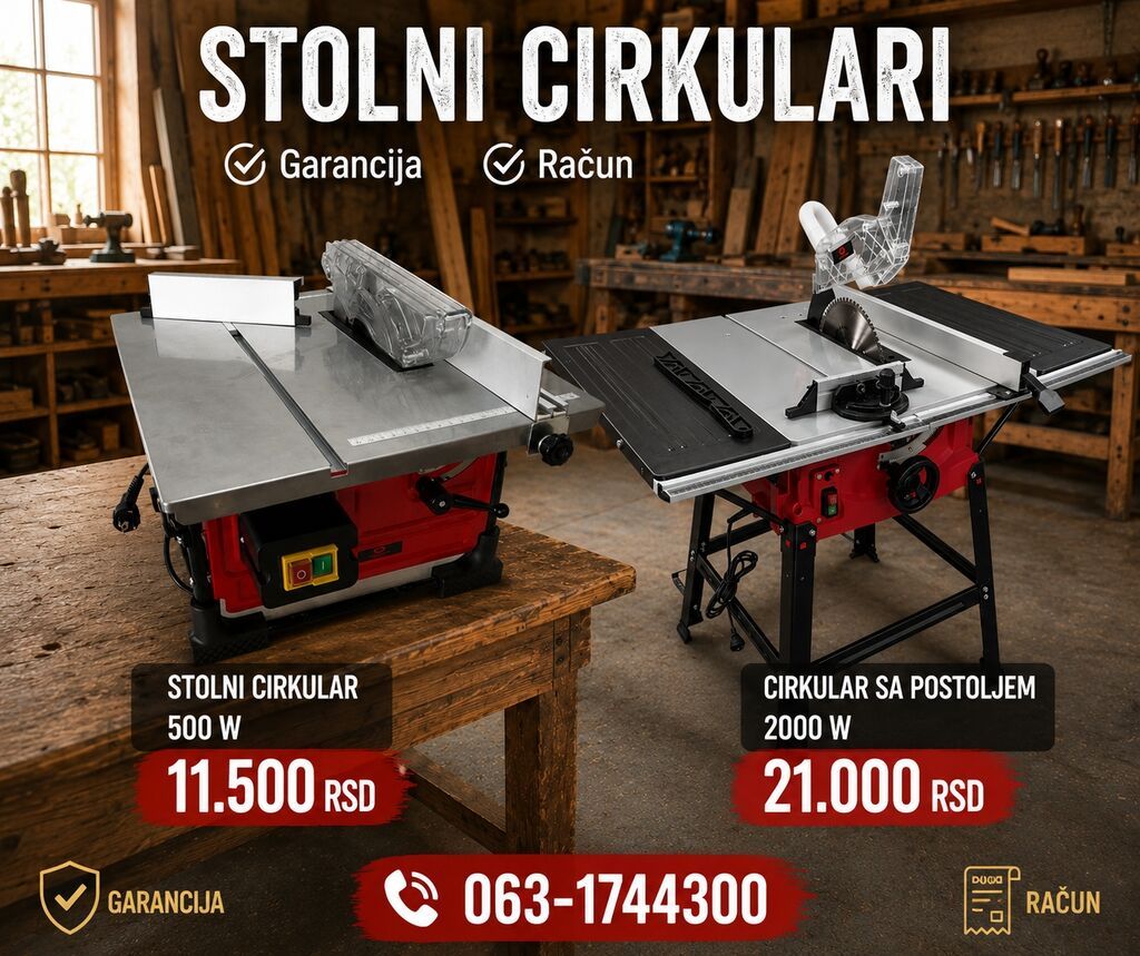 Stolni cirkulari za precizno i sigurno sečenje drveta i pločastih