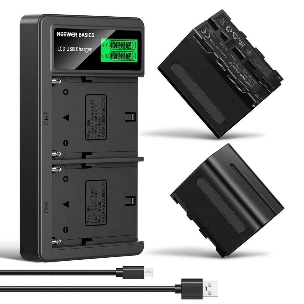 NEEWER BASICS LCD USB dual punjač - - Kompatibilnost: zamena za