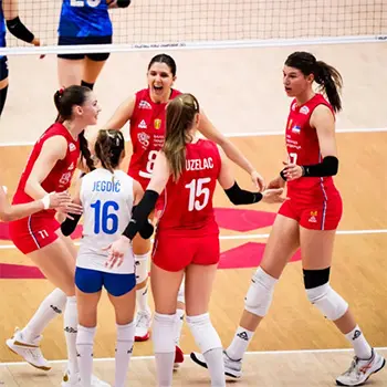 Peak ženski dres odbojkaške reprezentacije Srbije 2025/26 - crveni - sa štampom