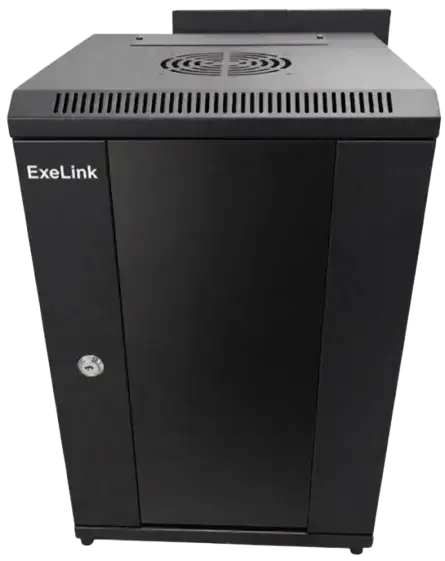 ExeLink Rek zidni orman 19in, 600x450x18U,crna, SPCC celik