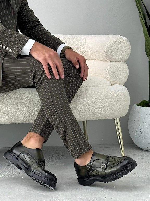 Muške CROCETTO kožne cipele sa kopčom elegantne
