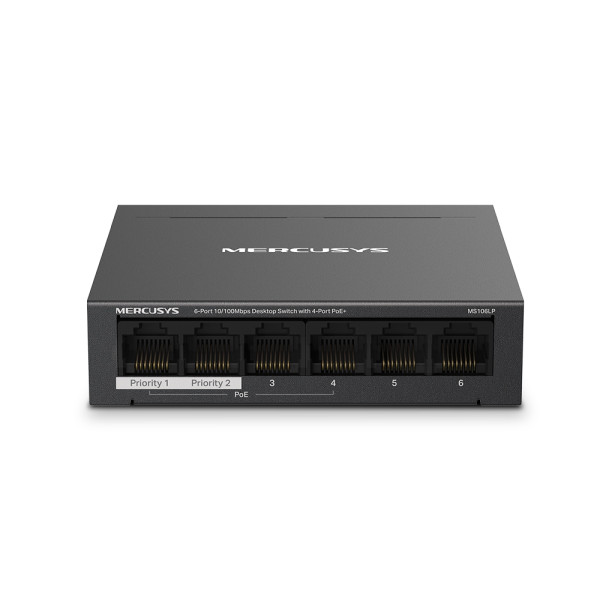 MERCUSYS MS106LP(UN) 6-Port 10 100Mbps Desktop Switch with 4-Port PoE+ (LAN04860)