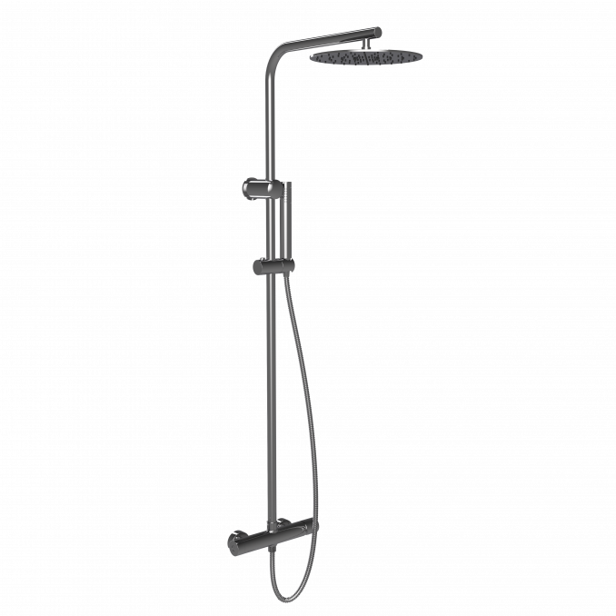 Baterija i usponski tuš COPEN NOOK mat crna okrugli set