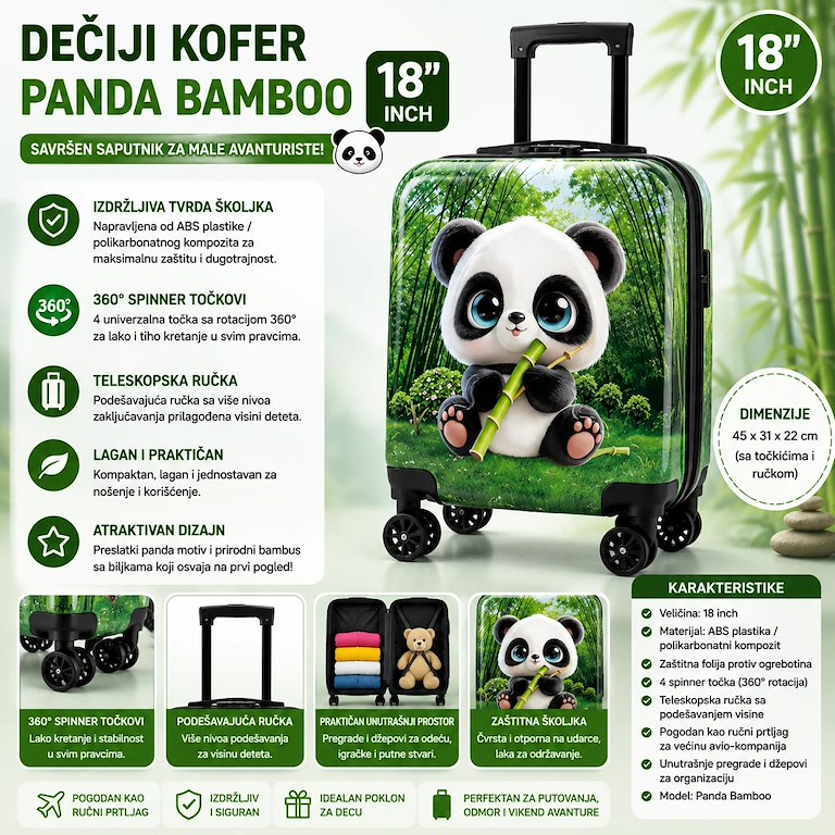 Deciji kofer Panda 11/72047