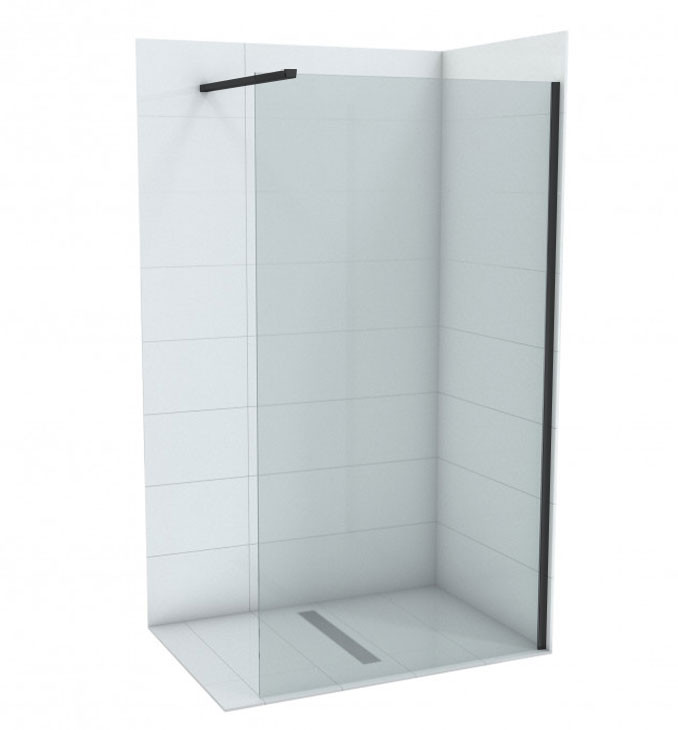 Tuš kabina Walk-in COPEN MONTE mat crna