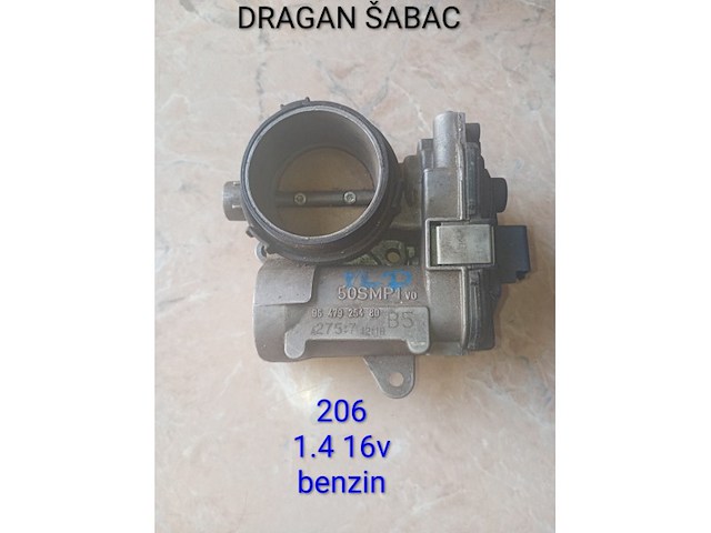 PEUGEOT 206 klapna gasa 1.4b 16v