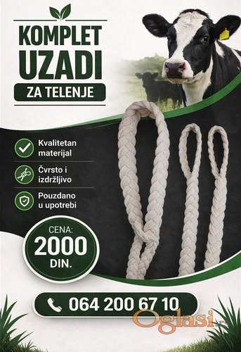 Kanapi / užadi za telenje-komplet
