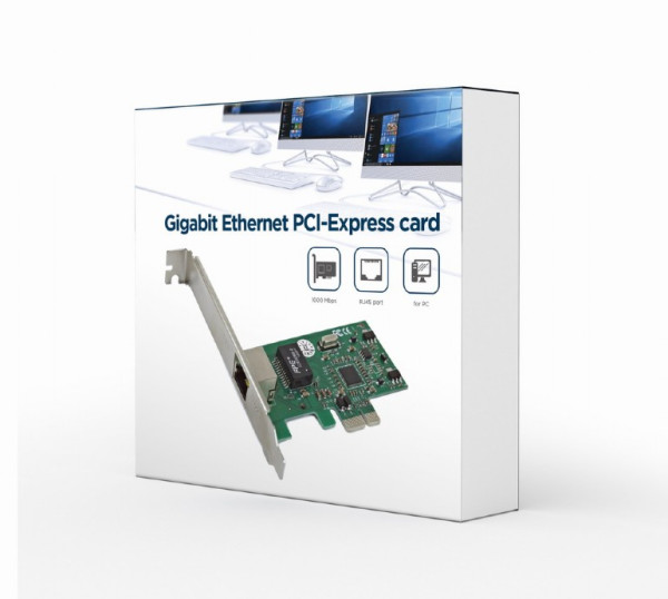 Gigabit Ethernet PCI-Express card, Realtek chipset, Standard/Low Profile Bracket ( NIC-GX1 )