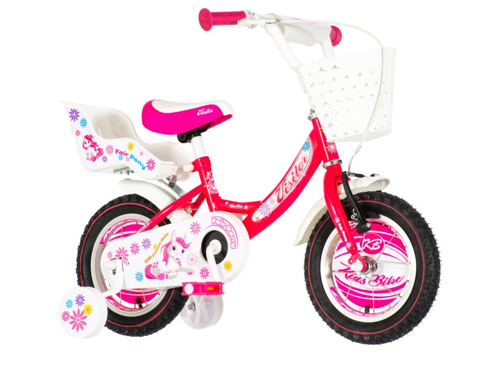 BICIKL KIDS VISITOR FAIRPONY 12″ 7″ V-BRAKE KONTRA 95-115CM (12″) CRVENI