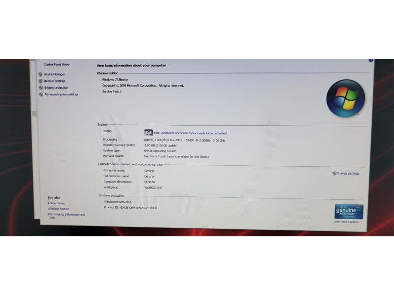 HP CORE 2 DUO E8400