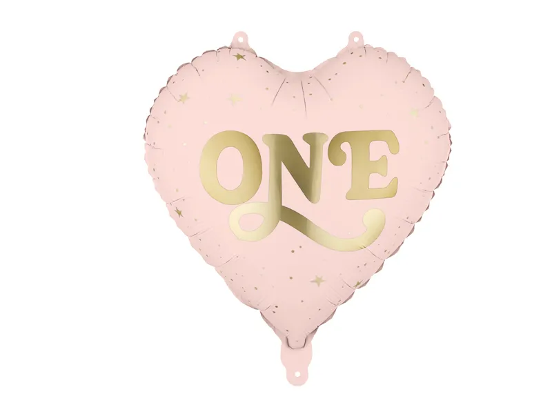 Folija balon srce “ONE” svetlo roze