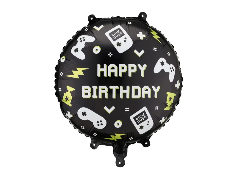 Happy Birthday Gaming folija balon 45 cm