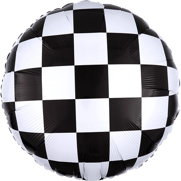 18” 45cm Foil Checkerboard Balloon